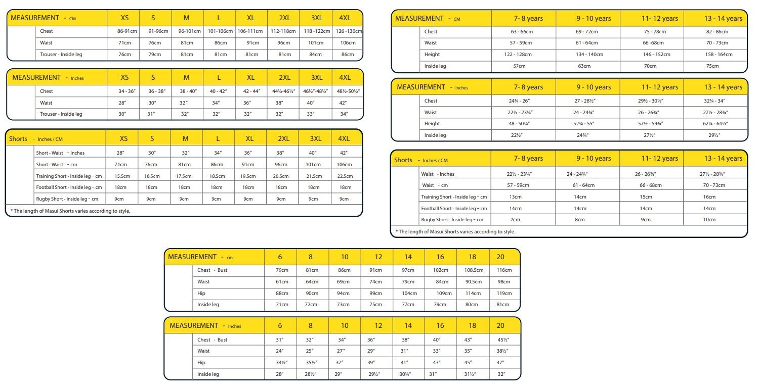 Size Guide | Cricket Supplies